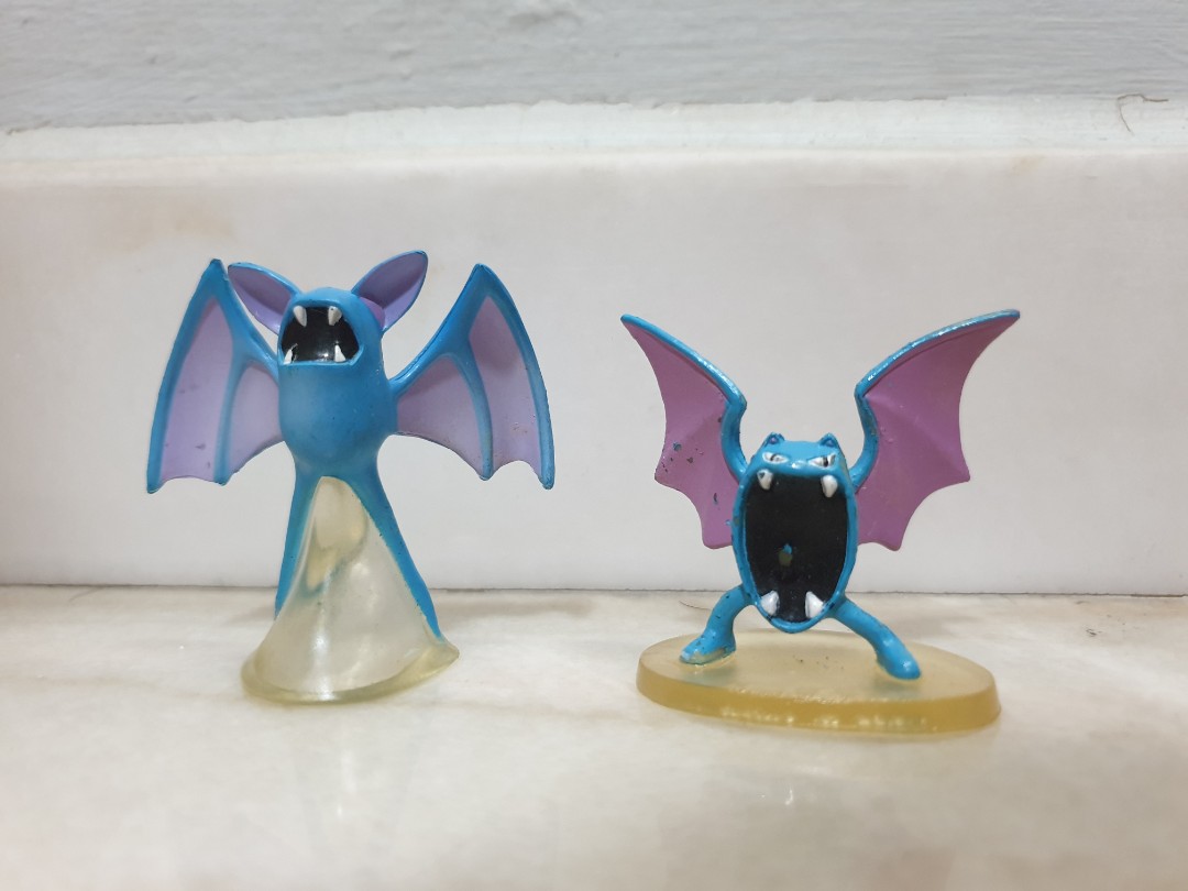 Pokemon Figurines Zubat and Crobat (Authentic Gen 1 Nintendo Tomy ...