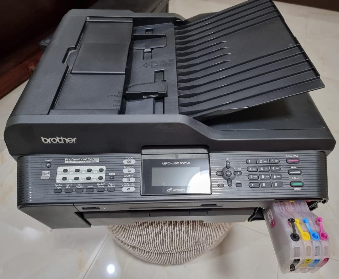 Printer, Scanner, Fax, and Photocopy A3 Size Brother MFC J6510DW ...