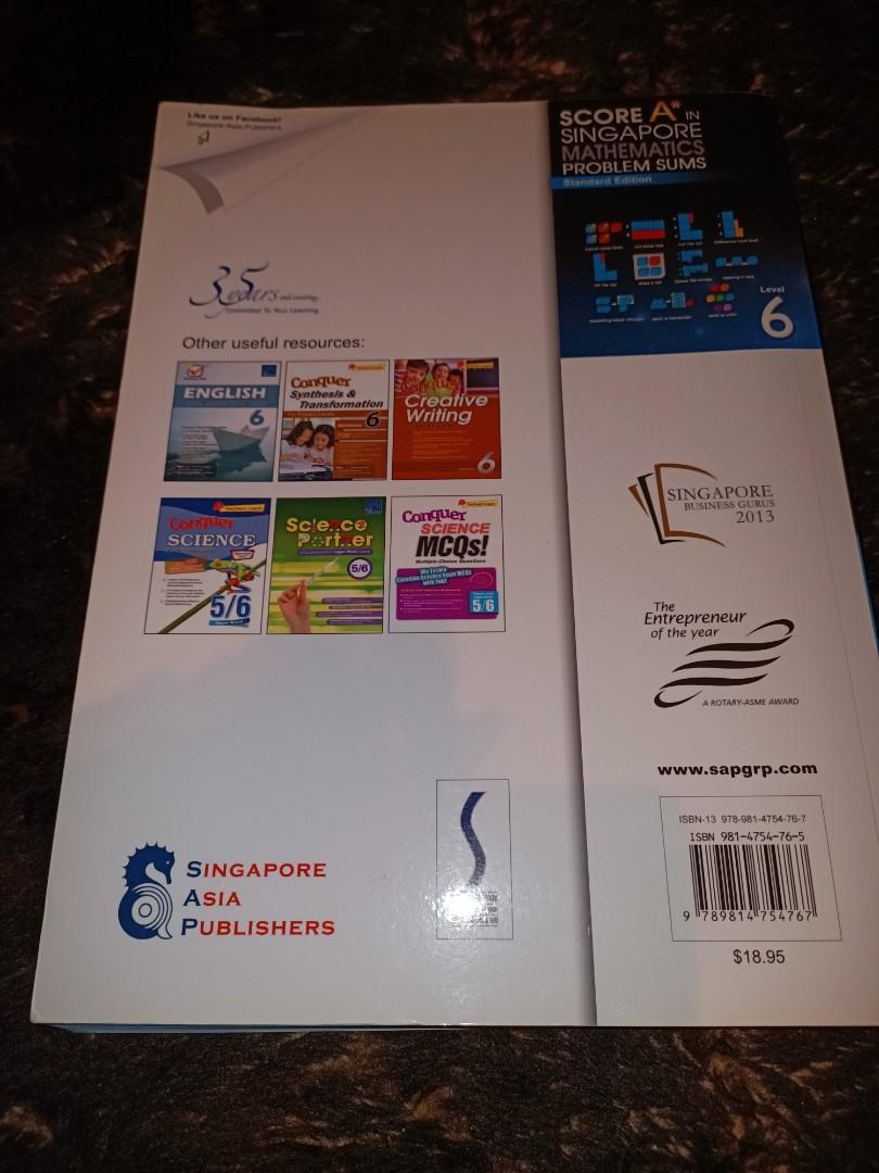 Score A* in Singapore Mathematics Problem Sums, Hobbies & Toys, Books ...