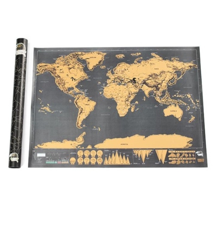Scratch Map Deluxe Edition, Hobbies & Toys, Books & Magazines, Travel ...