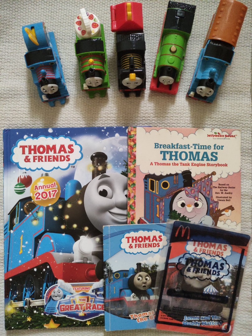 THOMAS and FRIENDS trains & books set, Hobbies & Toys, Books ...