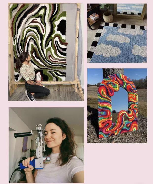 Tufting Gun Craft Art handcrafted Cut Pile Loop Embroidery Tuft Rug ...