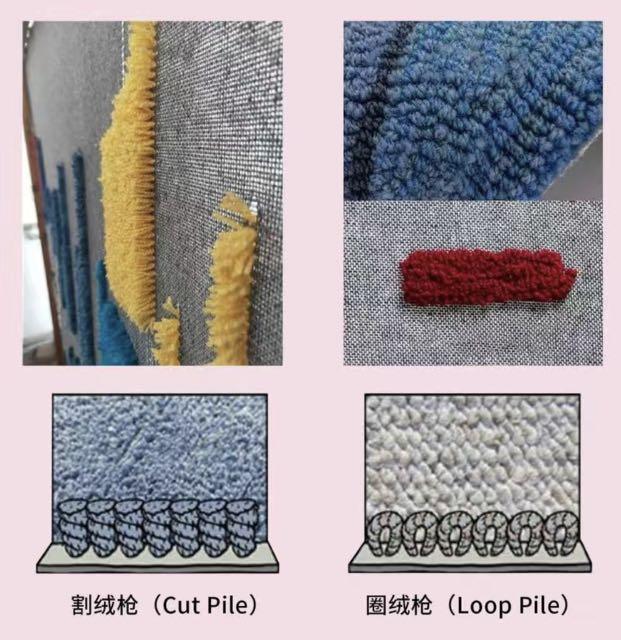 Tufting Gun Craft Art handcrafted Cut Pile Loop Embroidery Tuft Rug ...