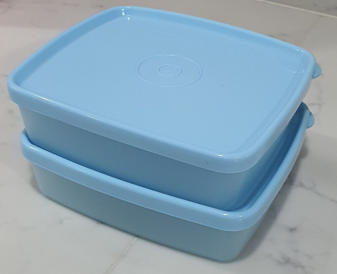 Tupperware Mini Square Away (2) 140ml, Furniture & Home Living ...
