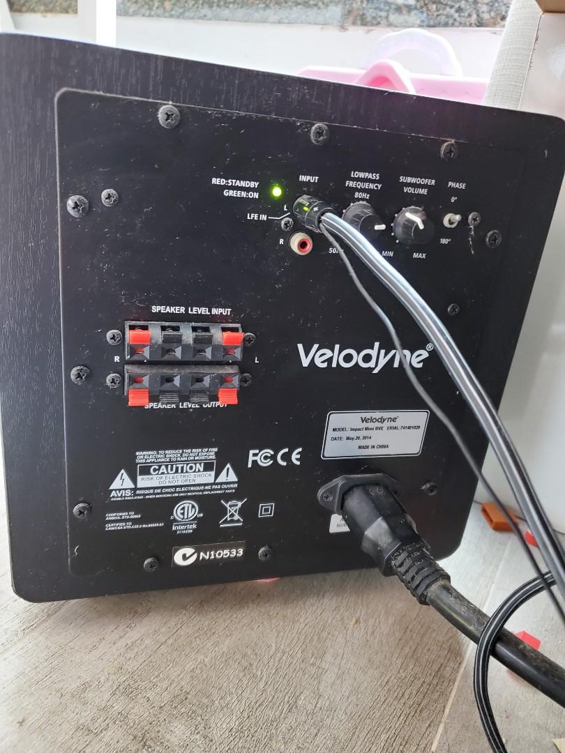 Velodyne Impact Mini Subwoofer, 音響器材, Soundbar、揚聲器、藍牙喇叭、耳擴 - Carousell