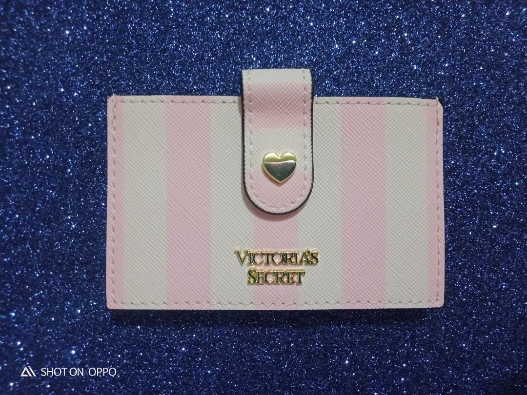Victoria's Secret Card holder(pink stripes), Women's Fashion, Bags ...