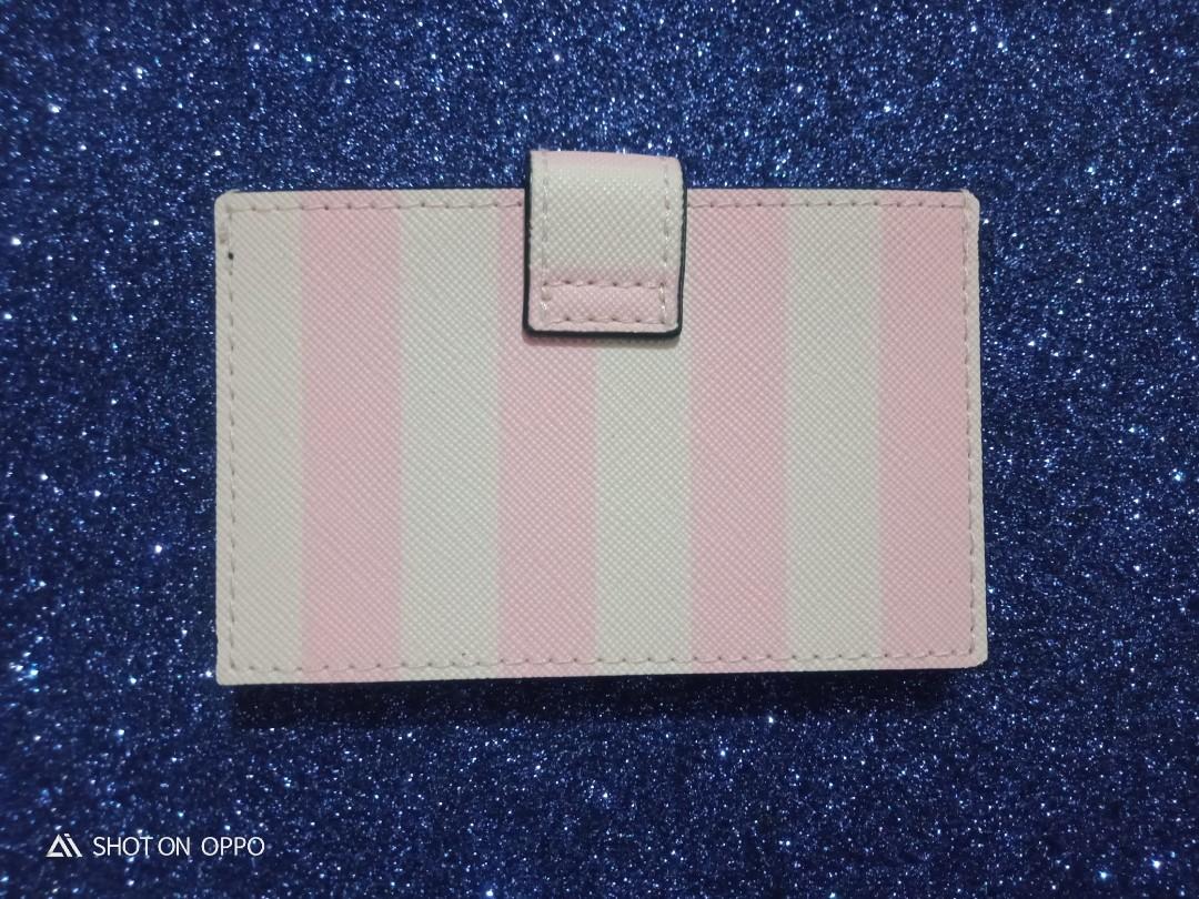Victoria's Secret Card holder(pink stripes), Women's Fashion, Bags ...
