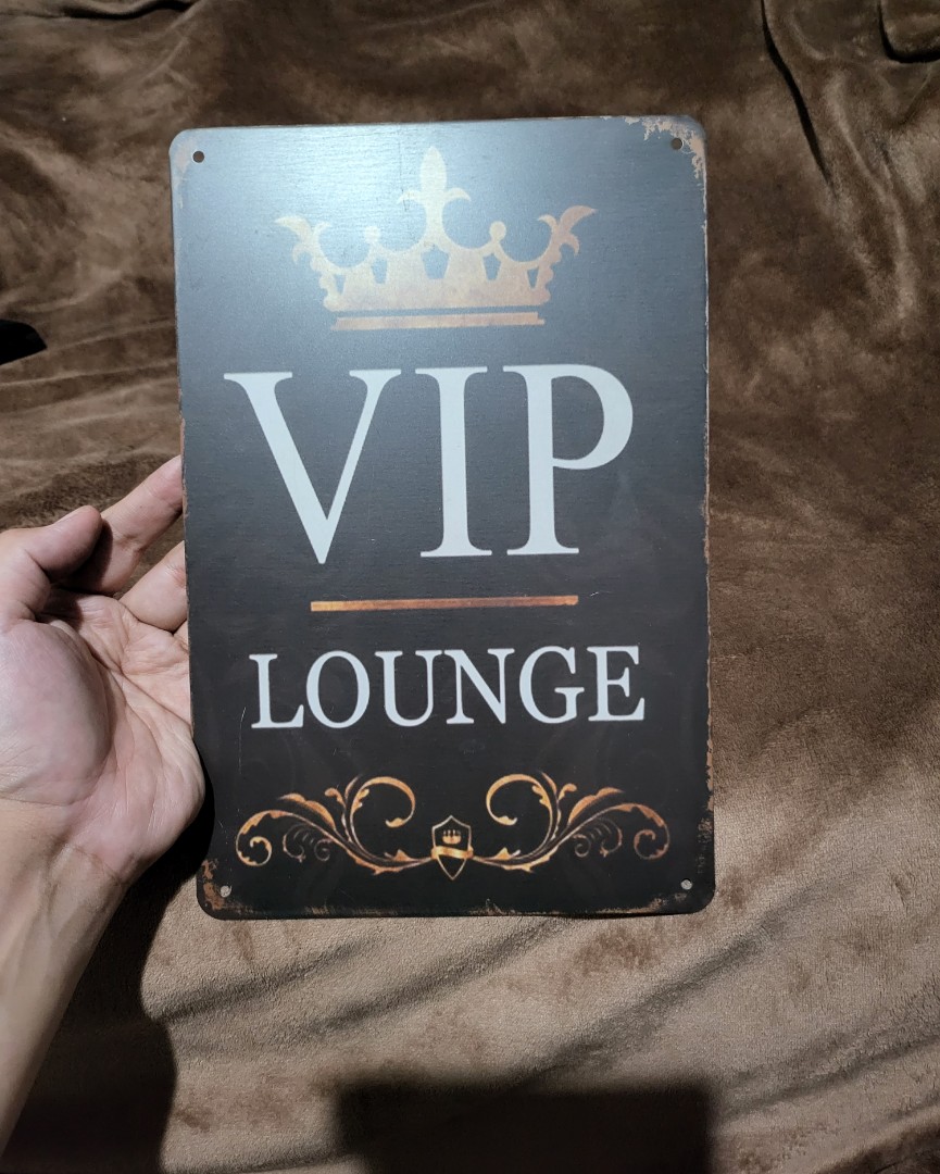 VIP LOUNGE SIGN, Furniture & Home Living, Home Decor, Other Home Decor ...