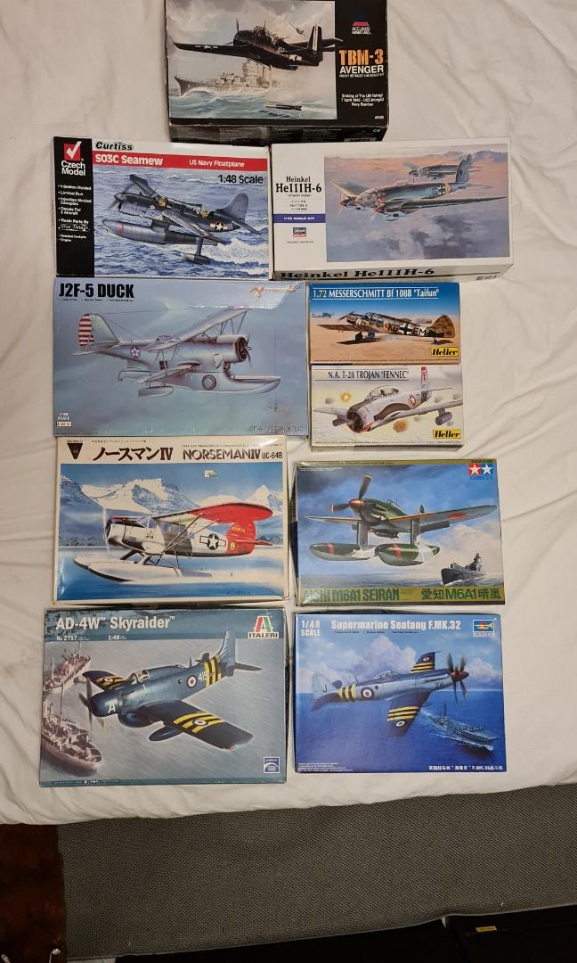 1/72 & 1/48 scale model kit aircraft jets & bombers fully built option ...