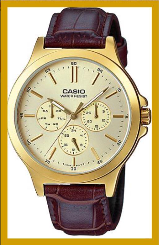 CASIO : Leather Analog, Men's Fashion, Watches & Accessories, Watches ...