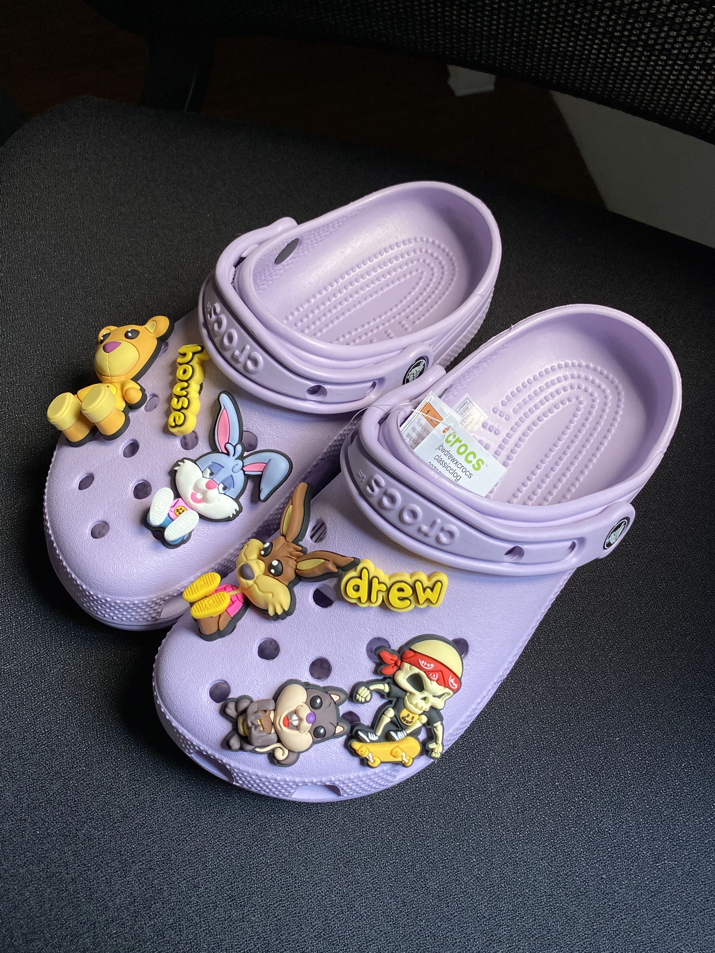 Crocs Drew Purple M6W8, Women's Fashion, Footwear, Slippers and slides ...