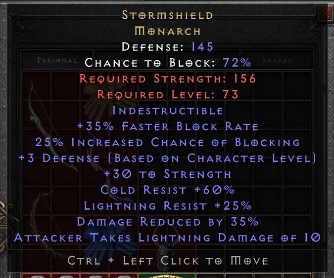 D2R - Diablo 2 Resurrected: Storm Shield, Video Gaming, Gaming ...