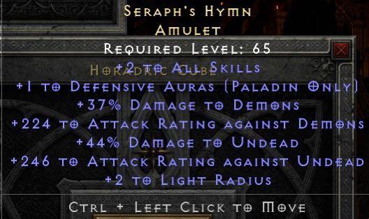 D2r seraph’s hymn amulet, Video Gaming, Gaming Accessories, In-Game ...