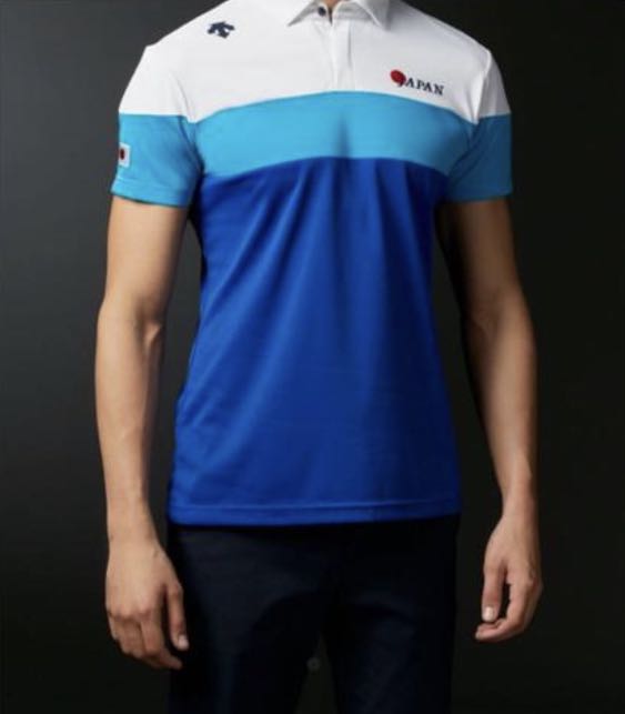 DESCENTE golf polo T shirt (Japan National Team model) - SIze L, Sports Equipment, Sports ...