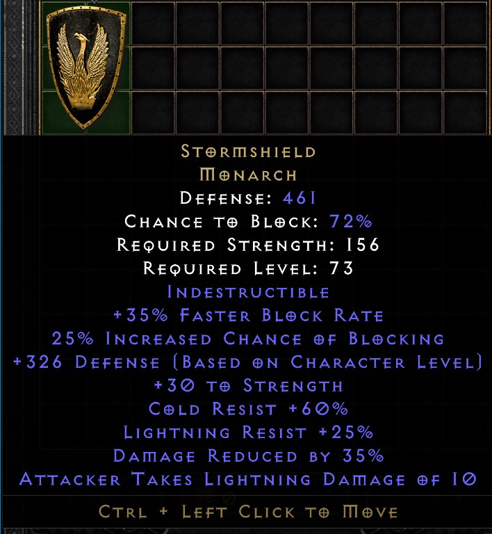 Diablo 2 Resurrected - StormShield Monarch, Video Gaming, Gaming ...