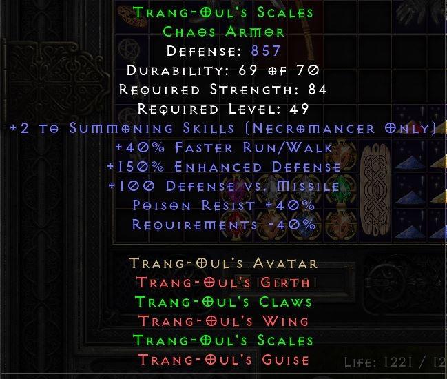 Diablo 2 Resurrected - Trang Oul Chest Armor, Video Gaming, Gaming ...