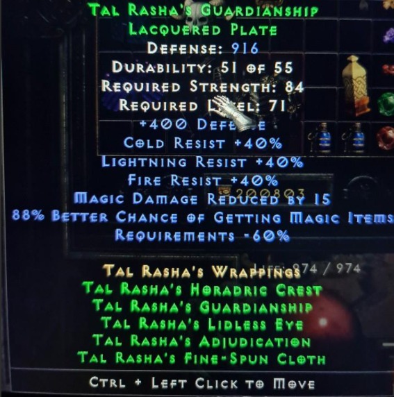 Diablo 2 resurrected Tal armor, Video Gaming, Video Games, Others on ...