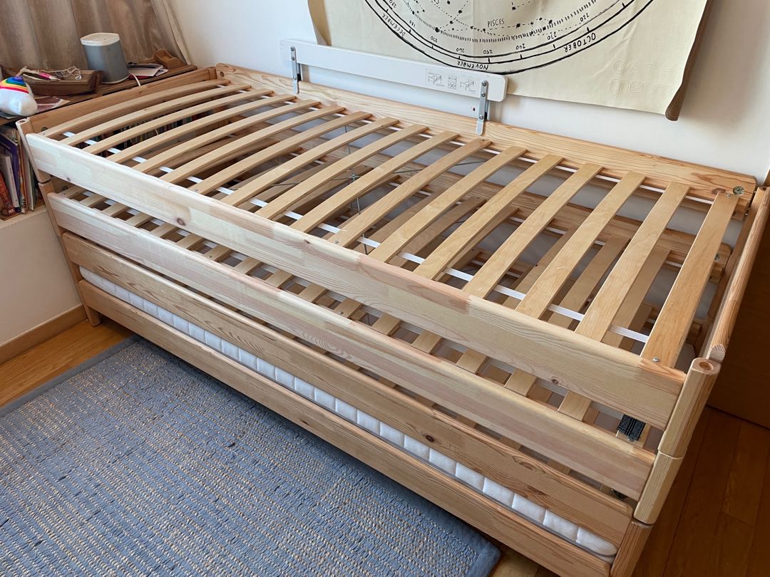 IKEA UTAKER stackable beds (4), Furniture & Home Living, Furniture, Bed ...
