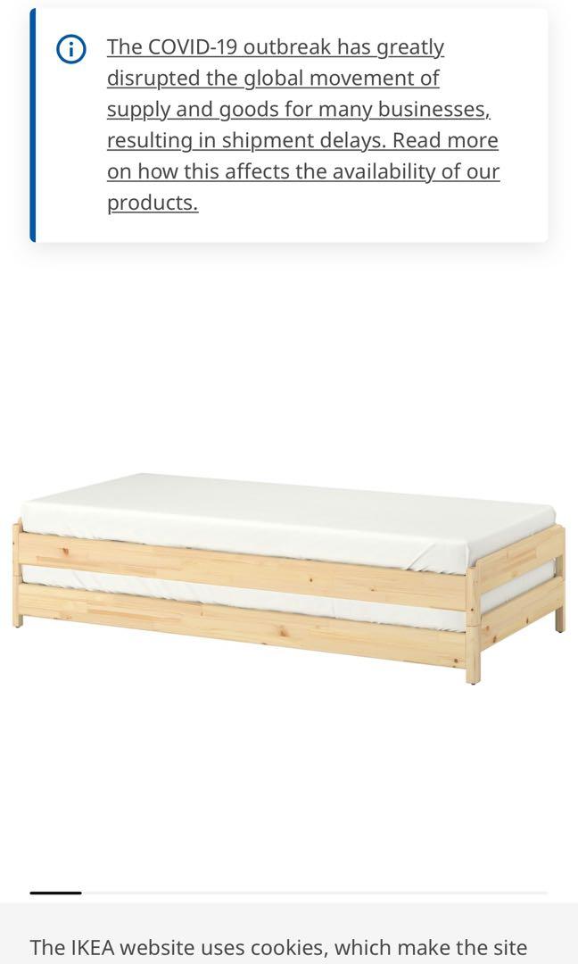 IKEA UTAKER stackable beds (4), Furniture & Home Living, Furniture, Bed ...