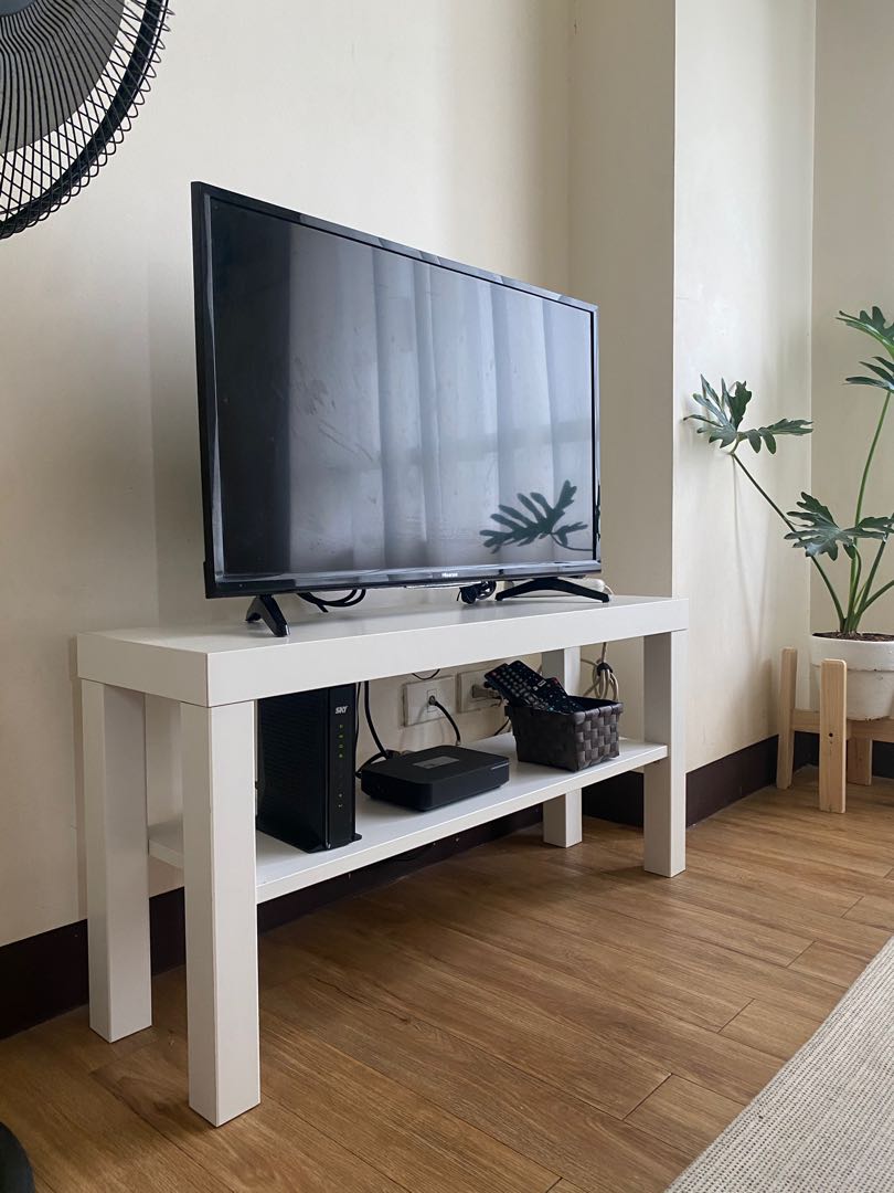 Ikea white TV bench, Furniture & Home Living, Furniture, TV Consoles on ...