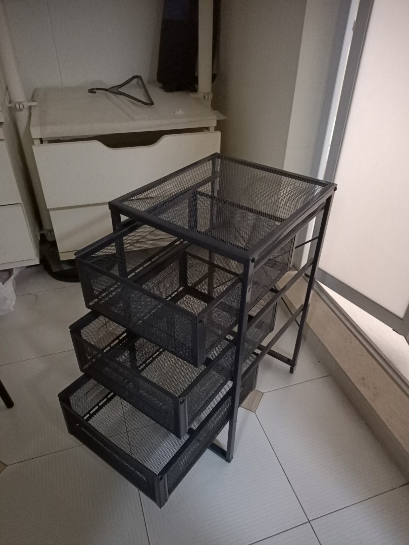 Metal drawers Rack Storage, Furniture & Home Living, Furniture, Shelves ...