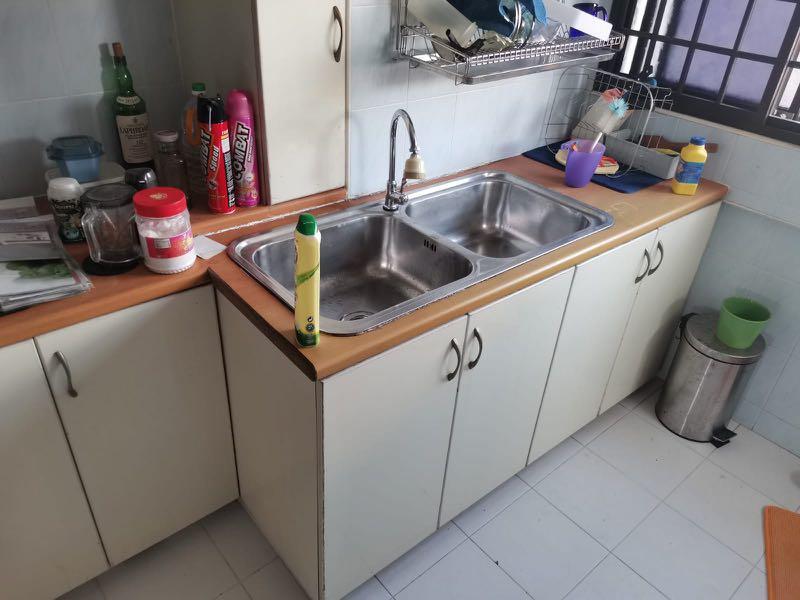 Minor Repair replace rotten kitchen cabinet, Furniture & Home Living ...