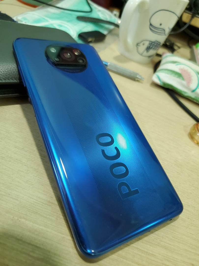 Poco X3 NFC 128GB blue (tiny hairline screen crack), Mobile Phones ...