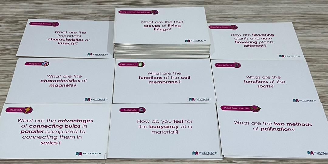 Polymath PSLE Science Flash Cards, Hobbies & Toys, Books & Magazines ...