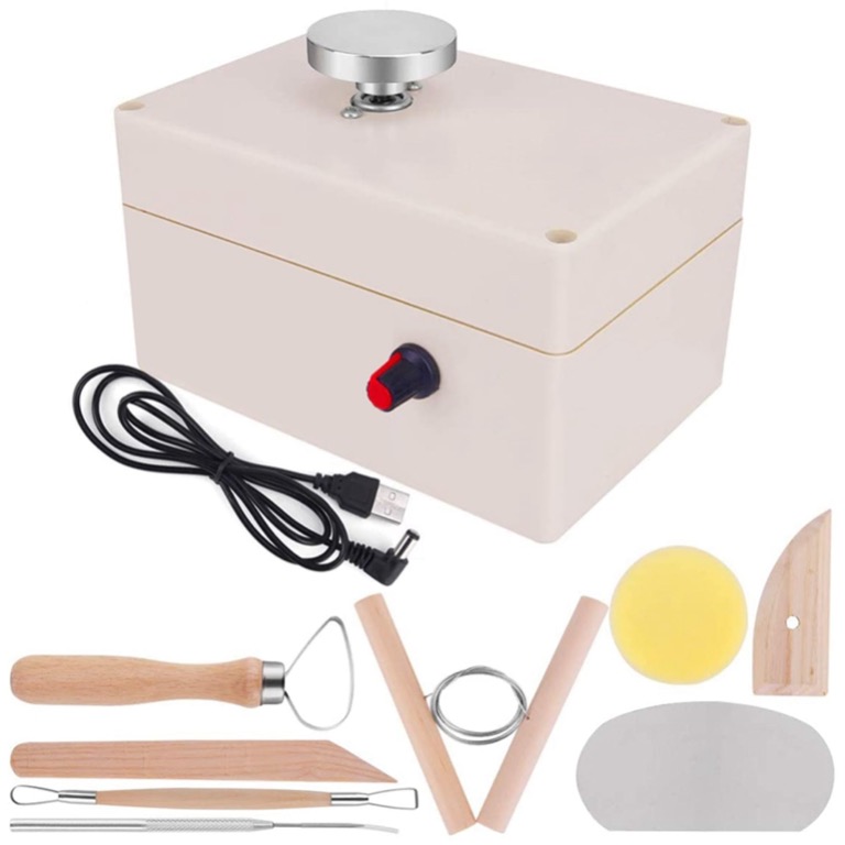 Pottery Wheel, USB Pottery Machine with Pottery Shaping Tools, Pottery ...