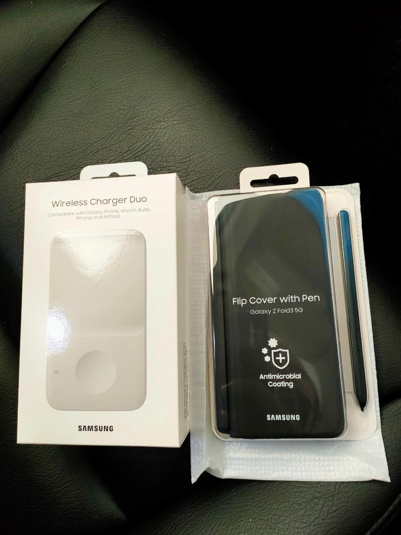 SAMSUNG ORIGINAL WIRELESS CHARGER DUO/ FLIP COVER WITH PEN FOLD 3 5G ...