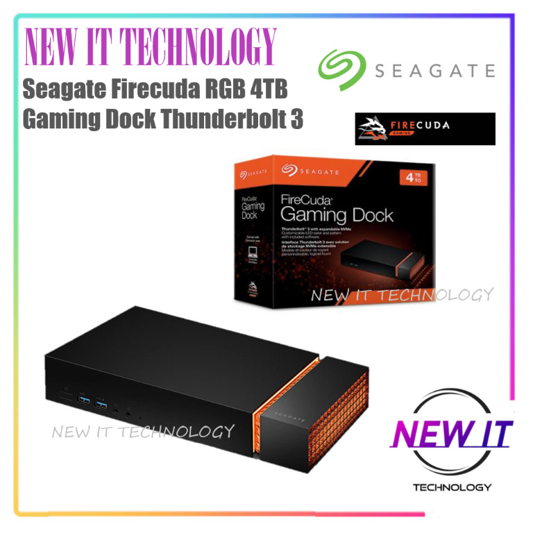 Seagate Firecuda RGB 4TB Gaming Dock Thunderbolt 3 Expandable M.2 NVMe ...