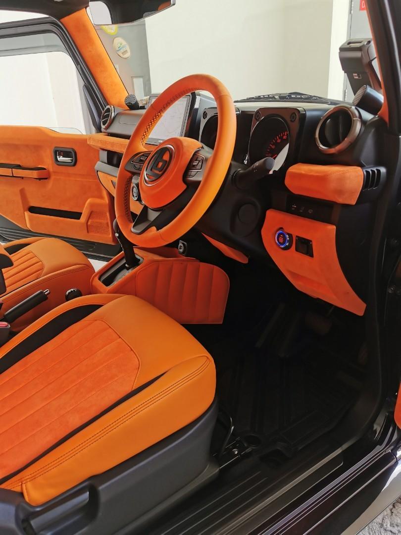 Suzuki jimny 2021 full wrap interior nappa leather mix Alcantara, Car ...