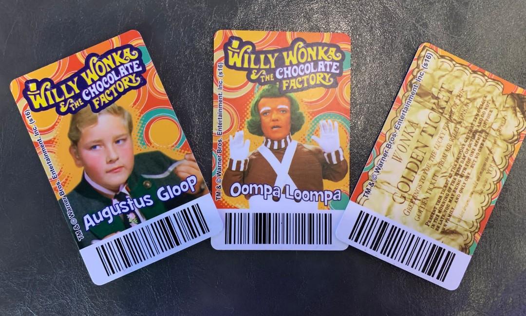 Timezone golden ticket + 2 x free willy wonka cards, Hobbies & Toys on ...