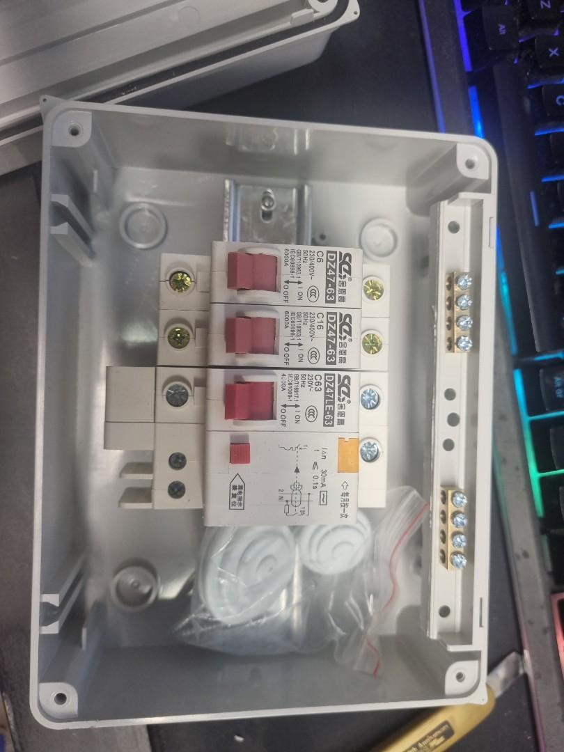 11436) 2 Way Consumer Unit Circuit Breaker Panel Mini Leakage Circuit ...
