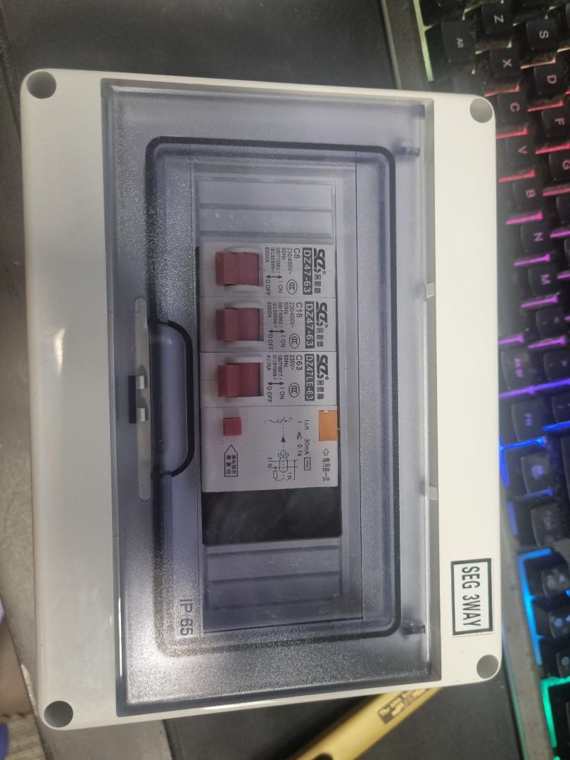 11436) 2 Way Consumer Unit Circuit Breaker Panel Mini Leakage Circuit ...