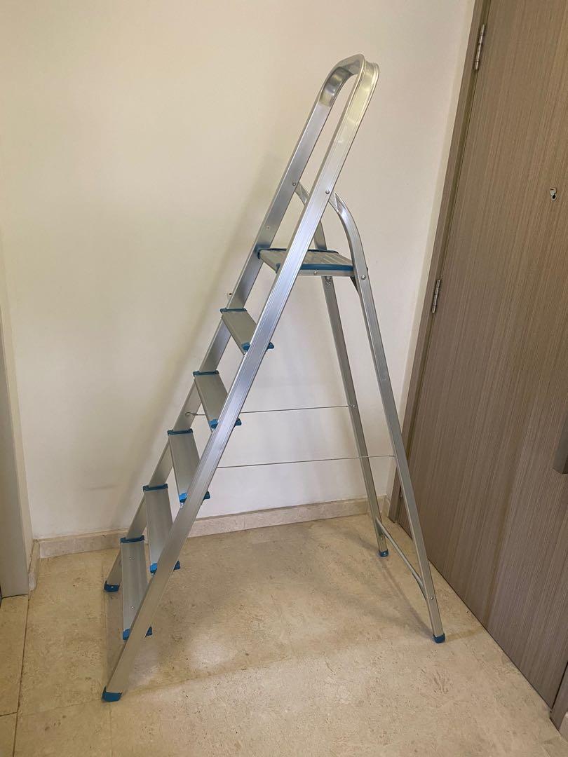 6-step Aluminium ladder, Furniture & Home Living, Home Improvement ...