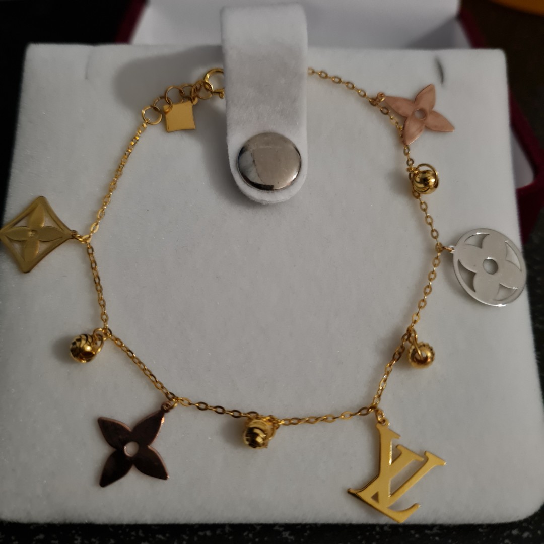 916 22k Gold LV Bracelet, Women's Fashion, Jewelry & Organisers ...