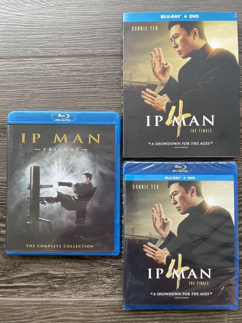 Blu ray - Ip Man Trilogy (1, 2, 3) & Ip Man 4, Hobbies & Toys, Music ...