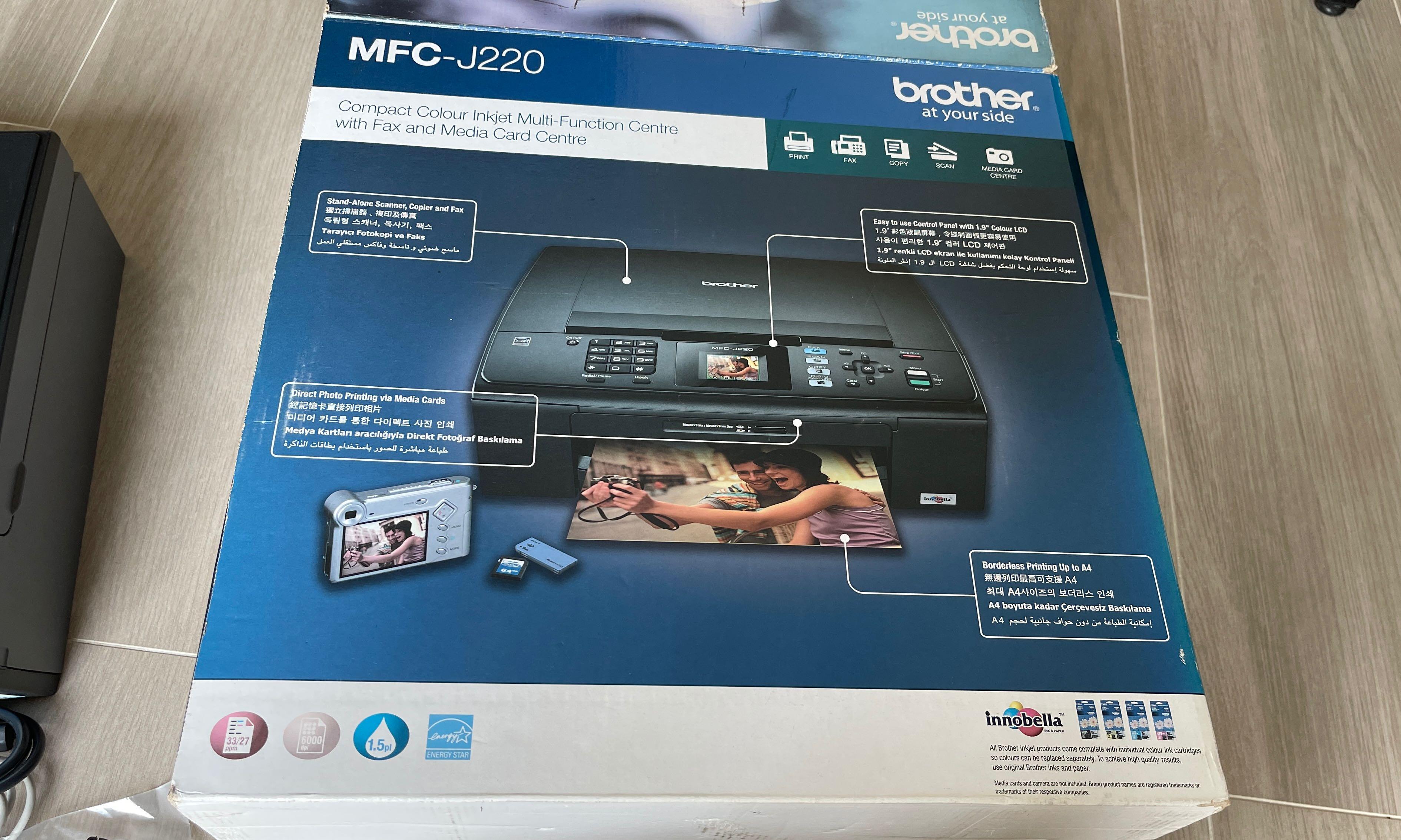 Brother printer with ink, Computers & Tech, Printers, Scanners ...