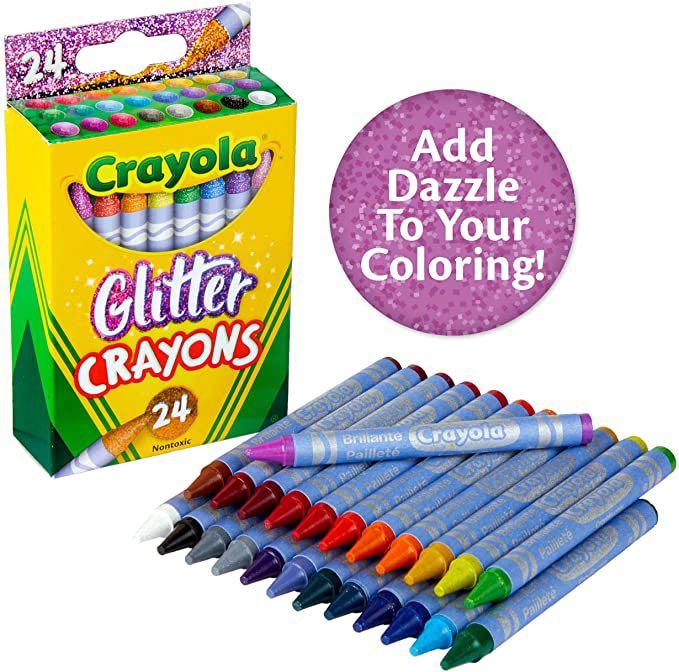 Crayola Glitter Crayons Back To School 24支, 興趣及遊戲, 手作＆自家設計, 文具 - Carousell