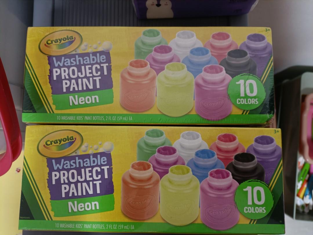 Crayola neon color paint 59ml*10bottles, Hobbies & Toys, Stationery ...