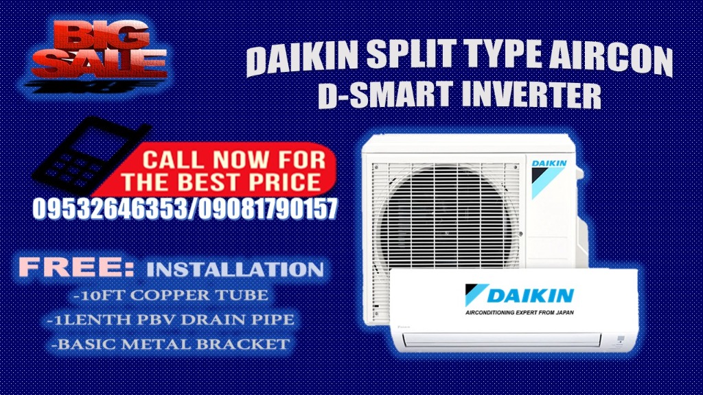 **DAIKIN D-SMART SERIES,,SPLIT TYPE AIRCON BRAND NEW SEALED WITH FREE ...