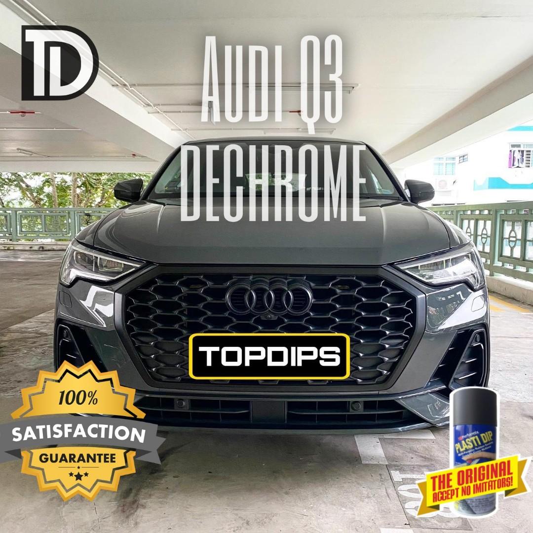 Dechrome Plastidip Audi Q3 Front Grille Logo Side Window Trim Chrome ...