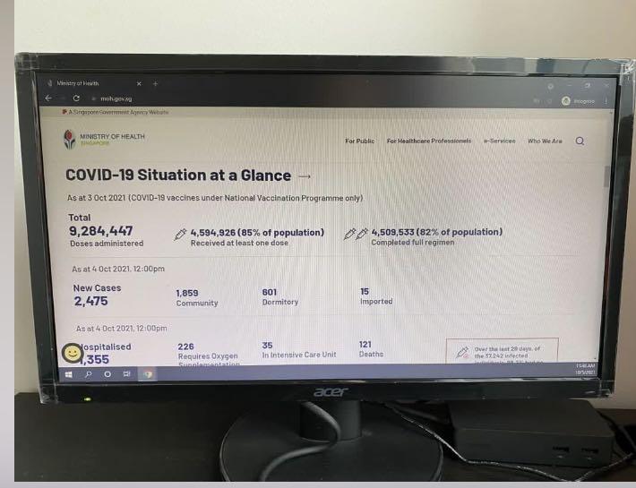 Desk + Office Chair + Monitor, Furniture & Home Living, Furniture ...