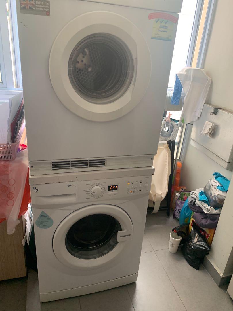 Elba and EF washing machine dryer stack, TV & Home Appliances, Washing ...