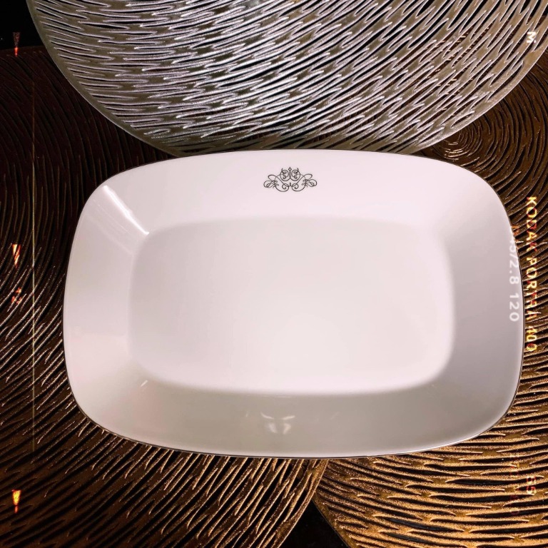 FANCL Porcelain Server Rectangle Deep Plate Made in Japan 24.5 x 16.5 ...