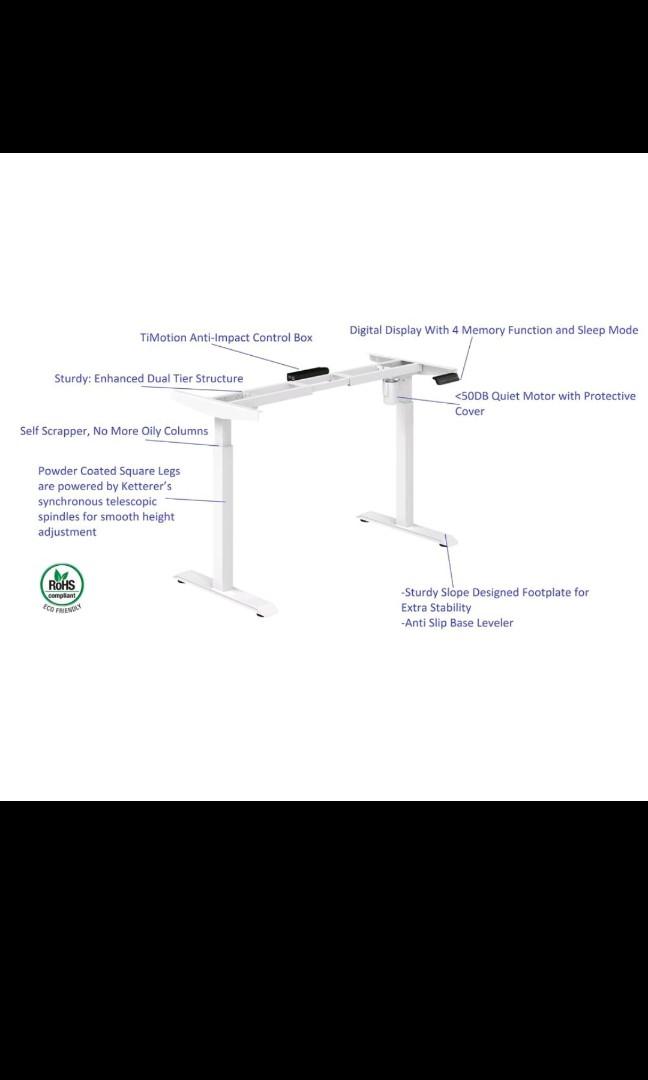 Flight Ergo Lite Motorize Height Adjustable table / Electric Sit Stand ...
