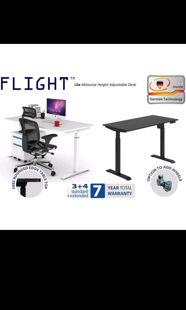 Flight Ergo Lite Motorize Height Adjustable table / Electric Sit Stand ...