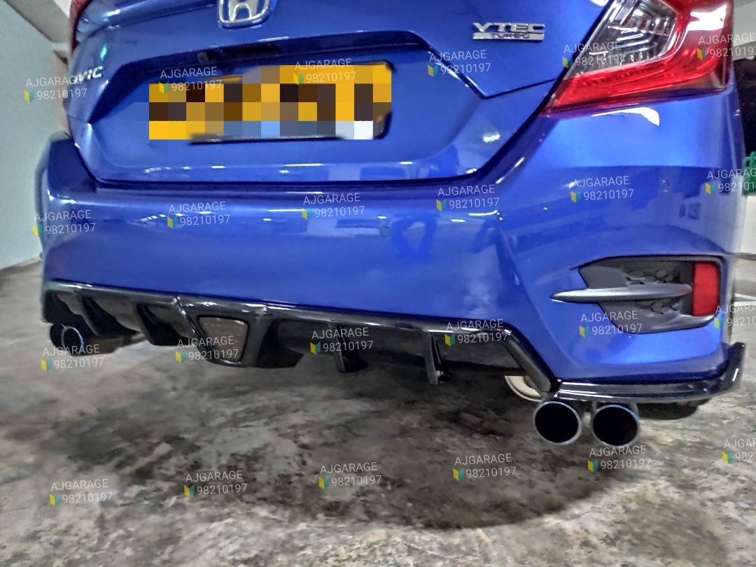 Honda civic FC diffuser for HKS exhaust, Car Accessories, Accessories ...