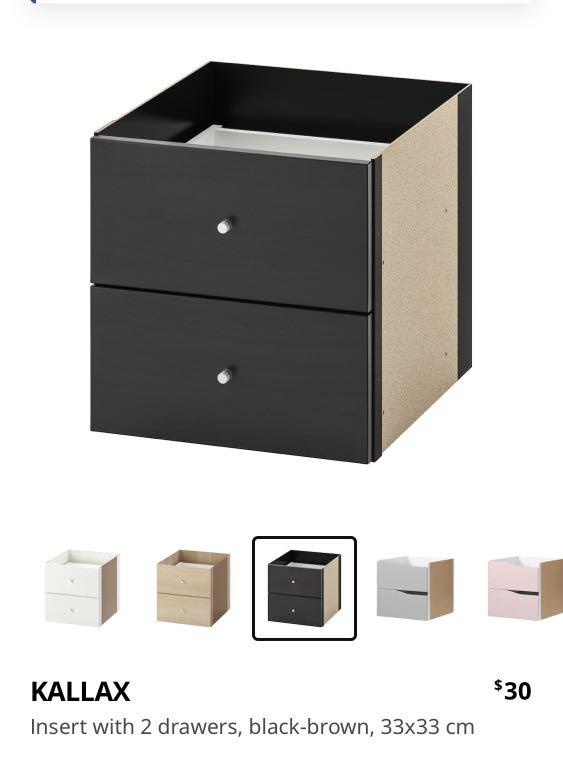 IKEA Kallax Drawer Unit, Furniture & Home Living, Home Improvement ...
